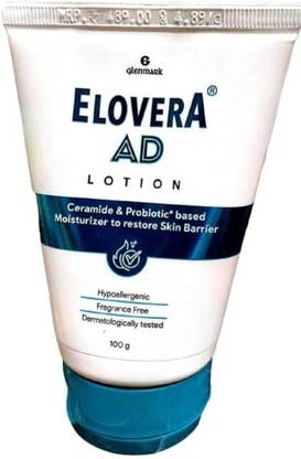 Glenmark ELOVERA AD LOTION 100GMS WITH PROBIOTICS & CERAMIDES FOR ...