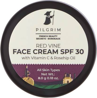 Pilgrim Red Vine Face Cream SPF 30 with Vitamin C & Rosehip Oil For ...