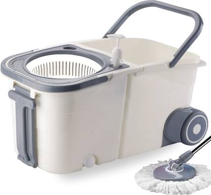 V-MOP Premium Double Twin Bucket Wheel Mop Set (( 6 Months Warranty on ...