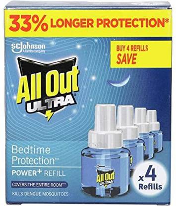 All Out Pack of 4 Mosquito Vaporiser Refill Price in India - Buy All ...
