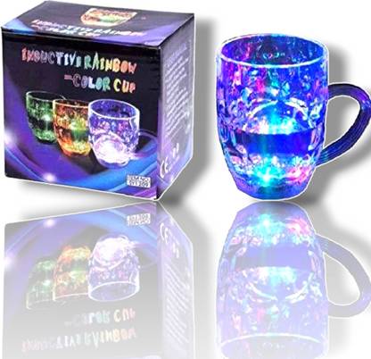 RM CREATION Beer & Water LED Light Transparent Glass Cup For Kids ...