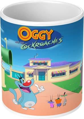 NH10 DESIGNS Oggy Cockroaches Printed Cartoon Coffee Cup For Kids Girls ...