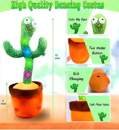 limgesh Dancing Cactus Toy Talking Toy+120 Song+Record Your Sound ...