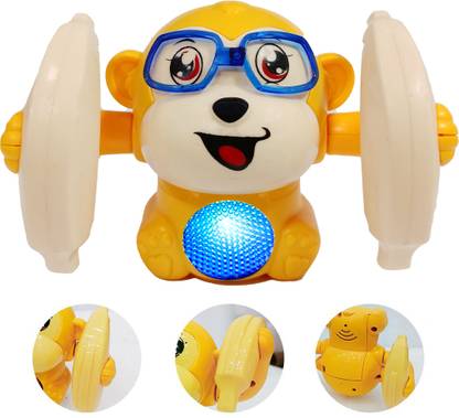 BUMTUM Dancing Monkey Musical Toy Spinning Rolling Voice Control Sensor ...