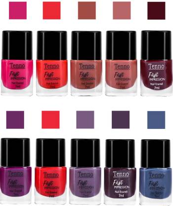tenno FIRST IMPRESSION NAIL POLISH COMBO-2C brown - Price in India, Buy ...