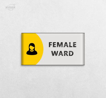MYSIGN Wooden 'FEMALE WARD' SIGN BOARD (6x12") Name Plate Price in ...