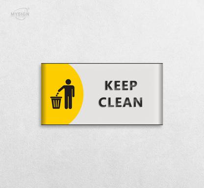 MYSIGN Wooden 'Keep Clean' SIGN BOARD (6x12") Name Plate Price in India ...