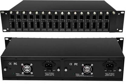 HANUTECH 2U 14 Slots 19 inch Rack Mount Chassis, Double Power Supply ...