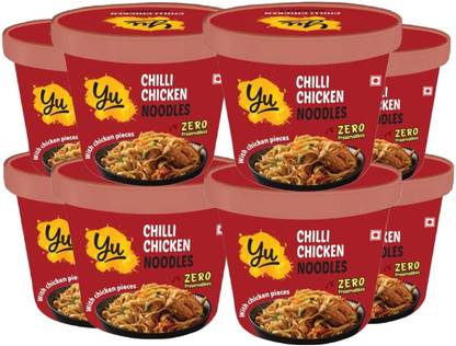 Yu Foodlabs Chilli Chicken Cup Noodles –Non Veg -Pack of 8 -No ...