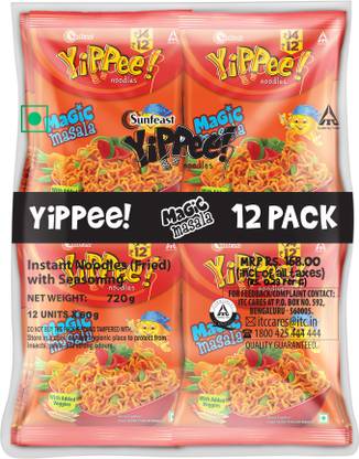 Sunfeast YiPPee! Yippee Magic Masala Instant Noodles Vegetarian Price ...