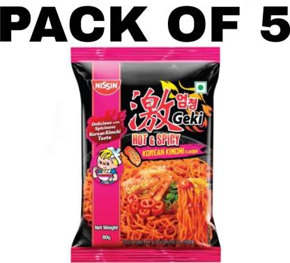 Nissin Geki Hot & Spicy Korean Kimchi Instant Noodles Vegetarian Price ...