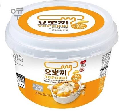 Yopokki Cheese Topokki Rice Cake Bowl Noodles - 180g (Imported) Pack-1 ...