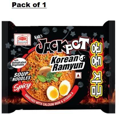 JACKPOT Korean Ramyun Instant Soup Noodles Spicy Taste (Pack of 1 ...
