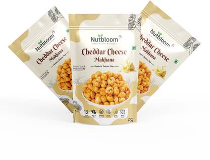 NUTBLOOM Cheddar Cheese Makhana Roasted Crunchy Cheesy Flavorful ...