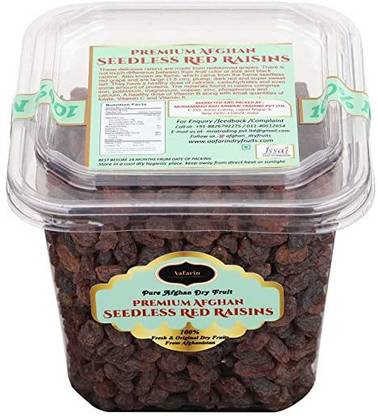 Aafarin Premium Afghan SEEDLESS RED Raisins ( LAL KISHMISH / Flame ...