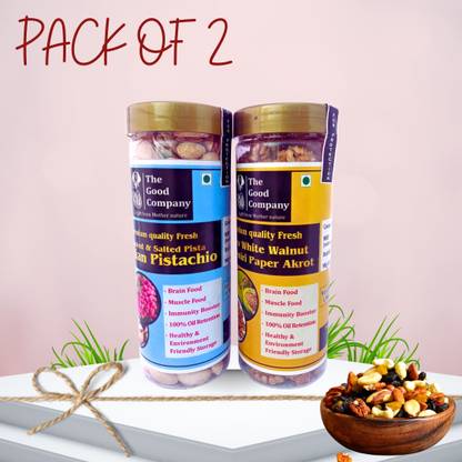 The Good Company ROASTED PISTA & OIL RICH AKROT GIRI dry fruit combo ...