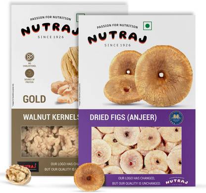 Nutraj Dry Fruit Combo Pack Walnut Kernels 250g, Dried Figs 250g (Anjeer), Figs, Walnuts Price ...