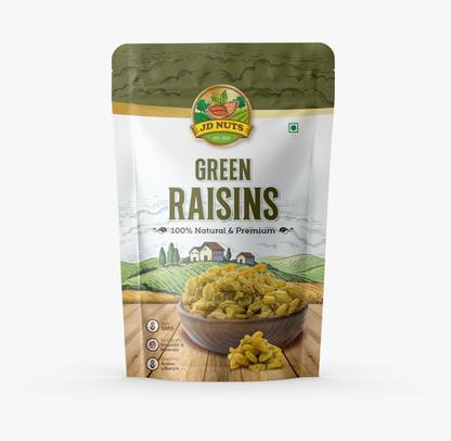 JD Nuts Premium Seedless Green Raisins Plain Raisins (500 g) Raisins ...