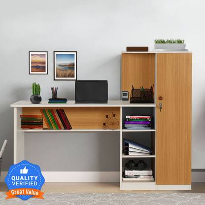 Trevi Krystal Study Engineered Wood Office Table Price in India - Buy ...