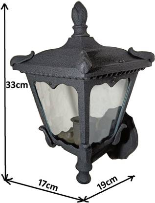 kiyah Lights Traditional Outdoor Wall Lights Cast Aluminium Black ...