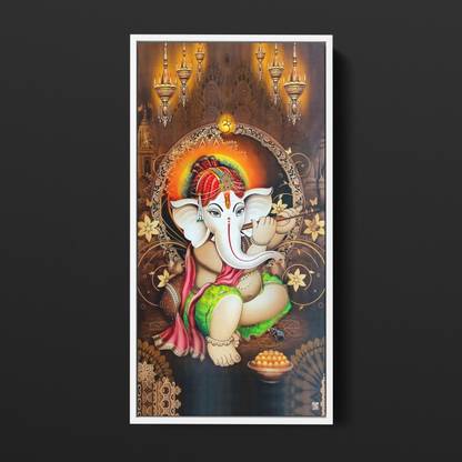 GIFTMASTER Ganpati Bappa Floating Photo Frame Elephant Trunk God ...