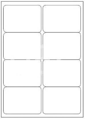 GANNI A4 Size Multi Purpose White Self Adhesive Label/Sticker for ...