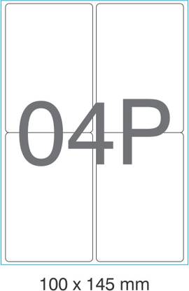 Novajet MPL 04P | 100 x 145 mm | 4 Stickers per A4 Sheet | 100 Sheets ...