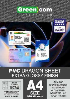 Flipkart.com | greencom PVC Lamination Dragon Sheet Set of 5 Cores and ...