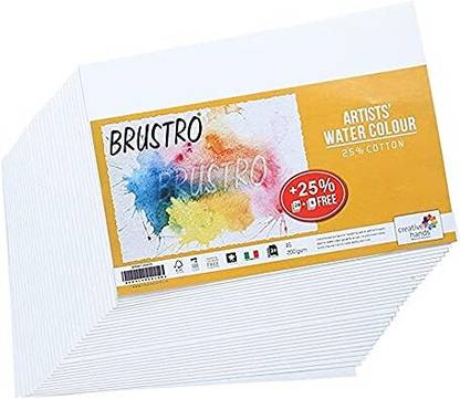 Flipkart.com | BRuSTRO Cold Pressed Unrulled A5 200 gsm Watercolor ...