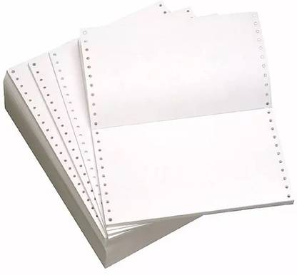 Flipkart.com | VijayaECart Dot Matrix Computer Paper 8"x12", 1 Part (6 ...