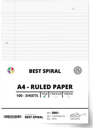 Flipkart.com | Best Spiral | Best Quality | Ruled A4 70 gsm A4 paper ...