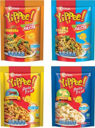 Sunfeast YiPPee! Pasta Combo (Tri Color Creamy Corn & Masala, Pasta ...