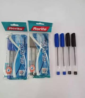 Rorito Rorito New Glidy Gel Pen Blue 60 Black 10 Pack of 70 Pens Gel ...