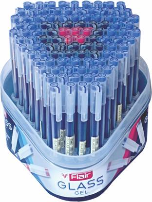 FLAIR Glass Gel Pack of 100 Gel Pen - Buy FLAIR Glass Gel Pack of 100 ...