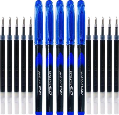 Pentonic EVO Gel Pen & JUMBO Refill Combo Pack | 10 Refills & 5 Gel Pen ...