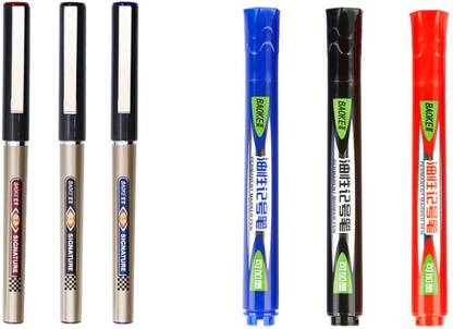 Baoke Gel ink Signature Needle tip 0.5mm set of 3 pens+( Baoke 3pcs ...