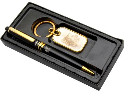 Ledos Jai Shree Ram Ayodhya Ram Mandir Curved Keychain & Ball Pen - Buy ...
