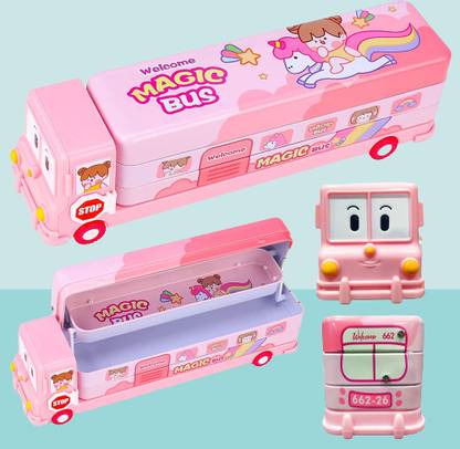 Flipkart.com | vworld BUS BUS Art Plastic Pencil Box - Box
