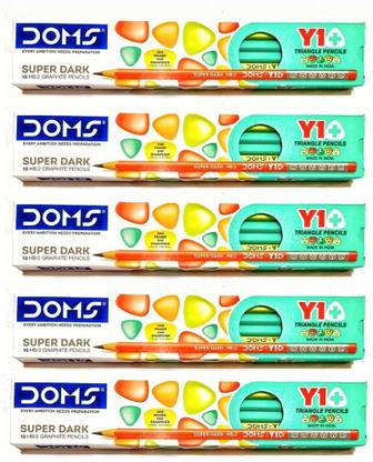 Flipkart.com | DOMS Super Dark 10 HB/2 Graphite Y1+ TRIANGLE pencil ...