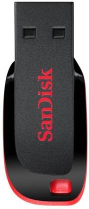 SanDisk Cruzer Blade USB 2.0 (Black, Red) 64 GB Pen Drive Compatible ...