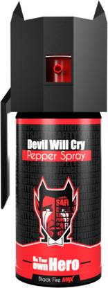 Devil Will Cry Pepper Safety Device Black with glass breaker cap and ...
