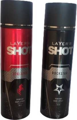 Buy LAYER'R shot perfume body.spray stallion rockstar pack of Perfume ...