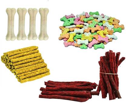 Puppy buddy Chicken Munchy+Mutton Munchy+Dog Biscuits+3inch Dog Bone ...