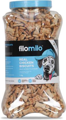 Filomilo Real Chicken Dog Biscuits Flavored with Egg and Milk 1 kg Egg ...