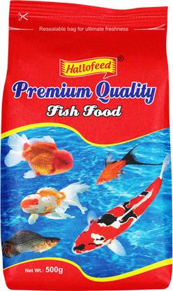 Hallofeed 500 gm PREMIUM FISH FOOD Fish 0.5 kg Dry Adult Fish Food ...