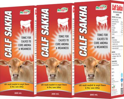 REFIT ANIMAL CARE Calf Growth Tonic Liquid Feed Supplement Syrup, Set ...