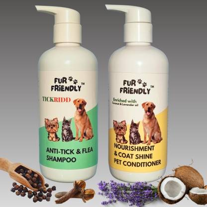 FUR FRIENDLY Tick Ridd Shampoo|Nourishment & Coat Shine Conditioner|300 ...