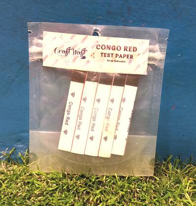 CRAFTWAFT Congo Red Test Paper [Vial of 100 Strips] for Qualitative ...