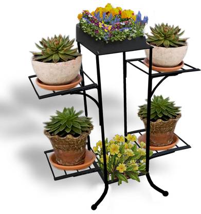 Iron Lands 6 Tier Heavy with Rubberized Base Indoor Outdoor Plant Pot ...