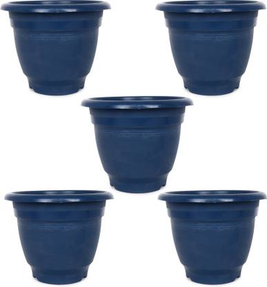 JOREN Heavy Plastic Flower/Gamla/Planter/Pot Plastic (Pack of 6) Plant ...